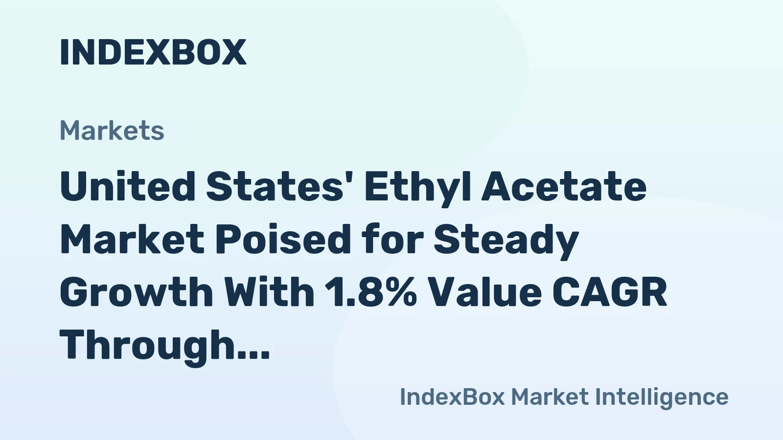 United States' Ethyl Acetate Market Poised for Steady Growth With 1.8% Value CAGR Through 2035