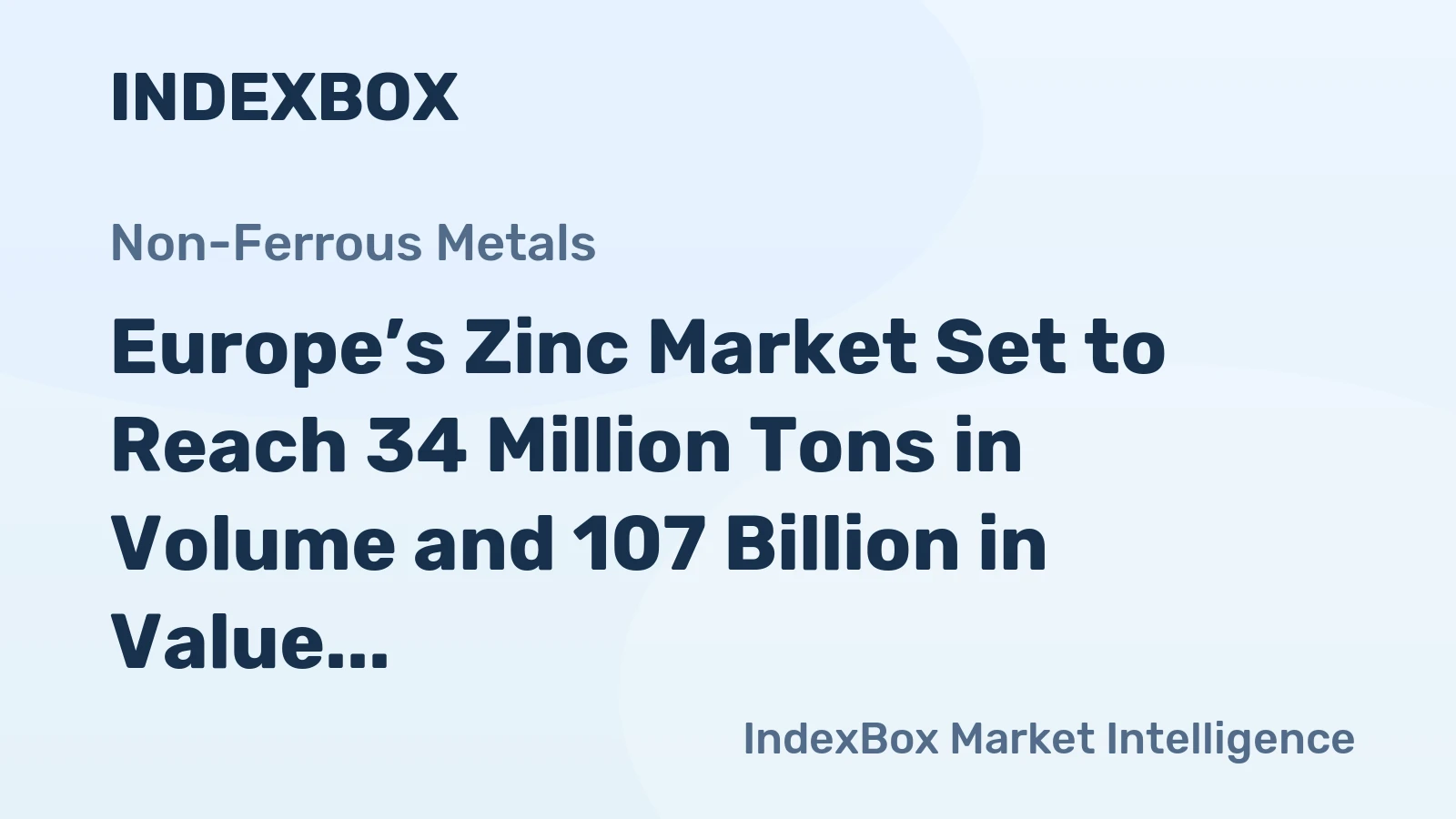 Europe’s Zinc Market Set to Reach 34 Million Tons in Volume and 107 Billion in Value by 2035