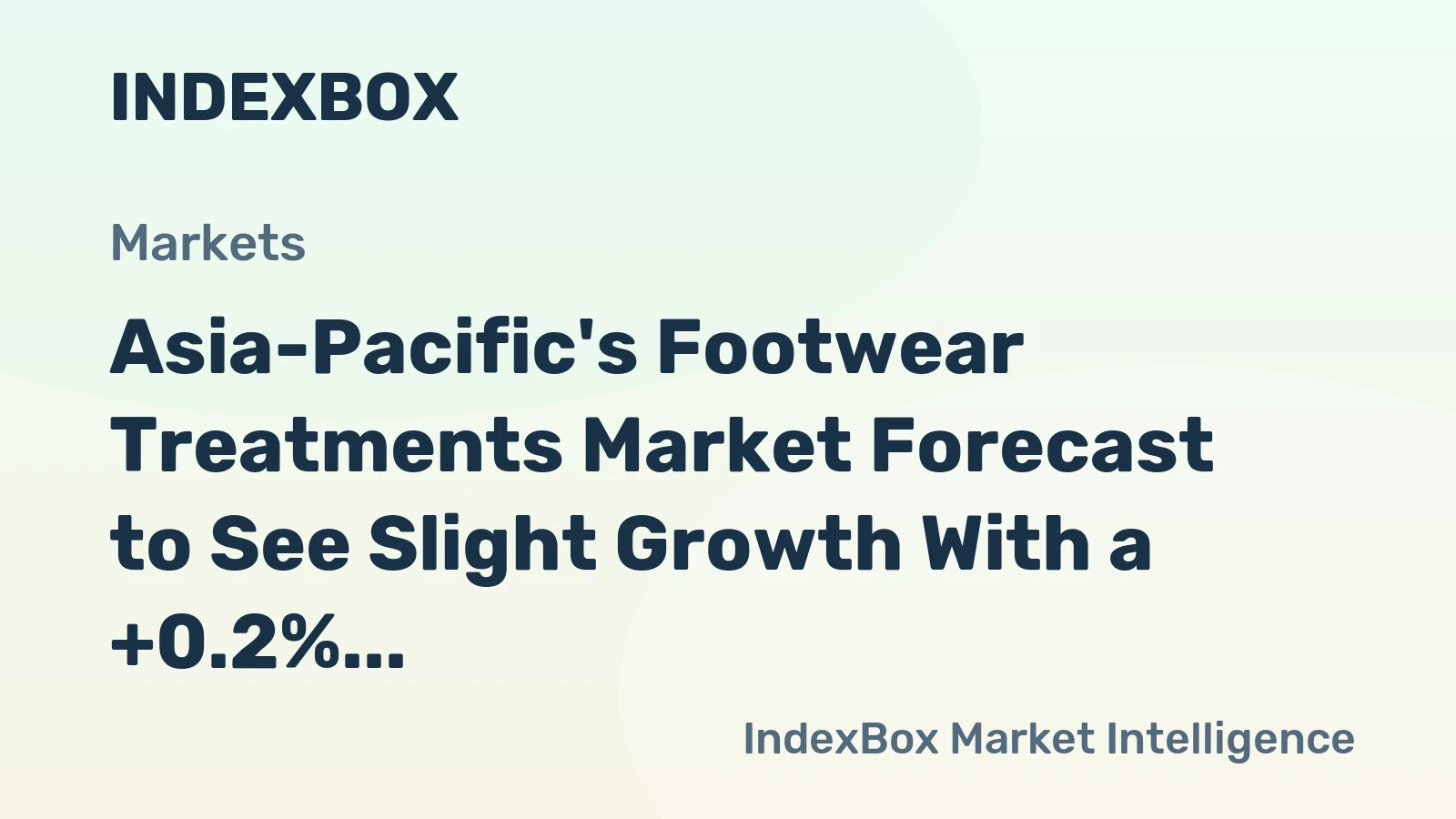Asia-Pacific's Footwear Treatments Market Forecast to See Slight Growth With a +0.2% CAGR Through 2035