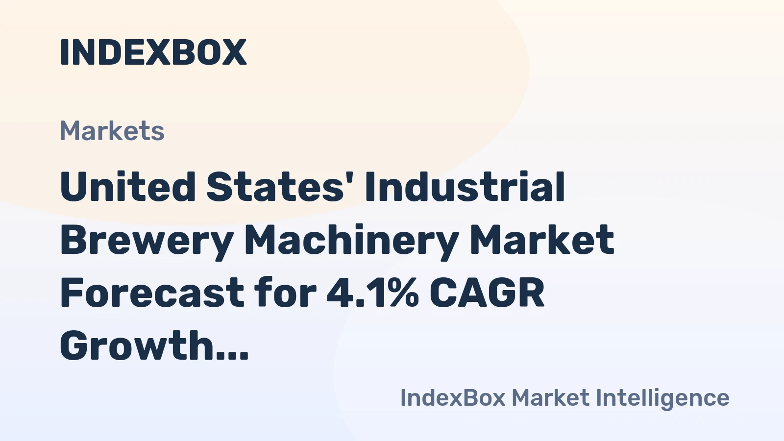 United States' Industrial Brewery Machinery Market Forecast for 4.1% CAGR Growth Through 2035