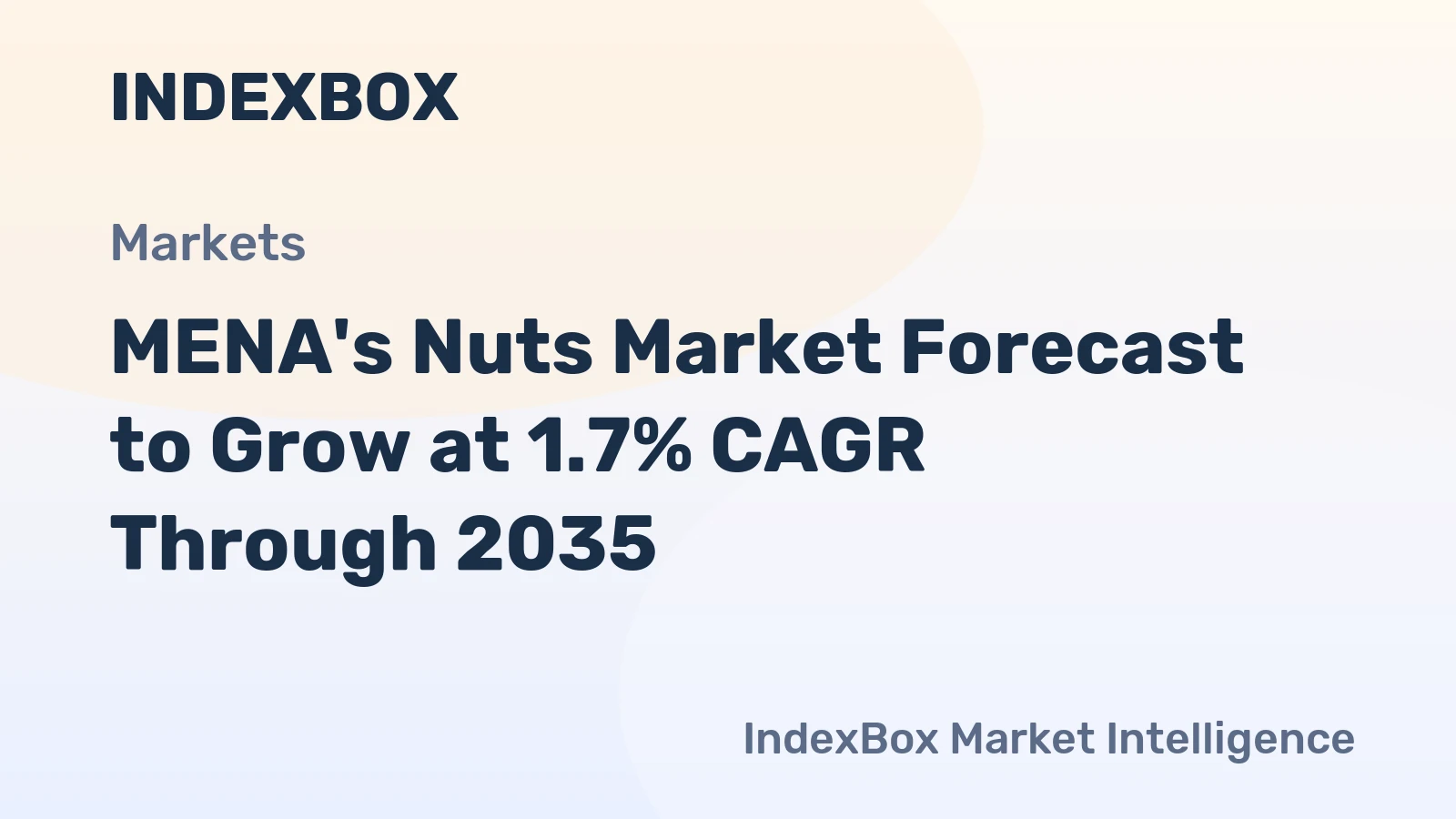 MENA's Nuts Market Forecast to Grow at 1.7% CAGR Through 2035