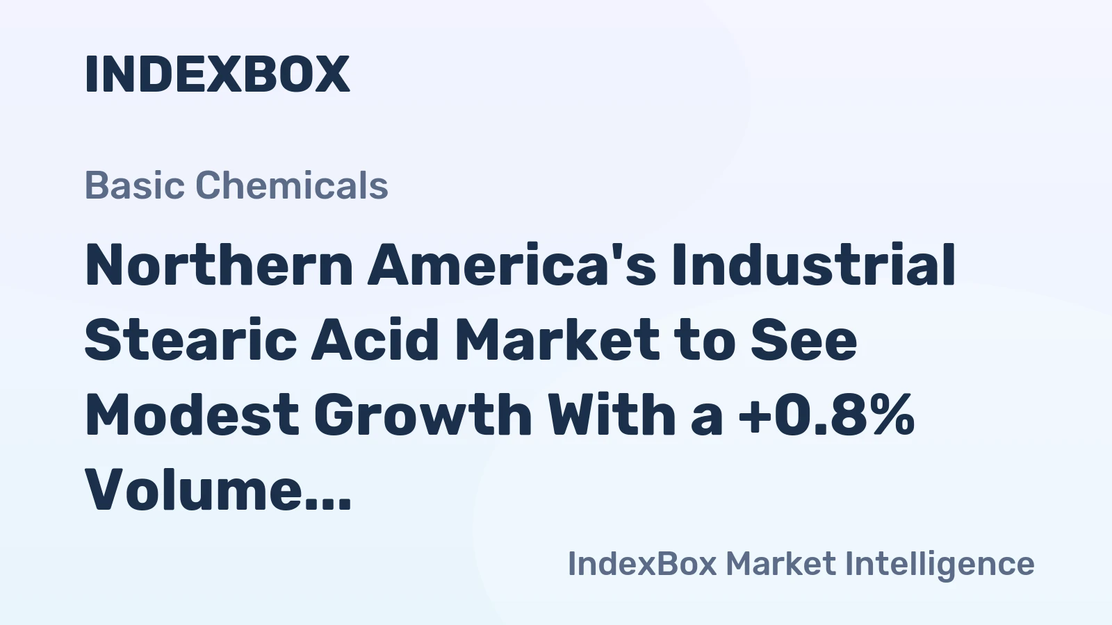 Northern America's Industrial Stearic Acid Market to See Modest Growth With a +0.8% Volume CAGR Through 2035