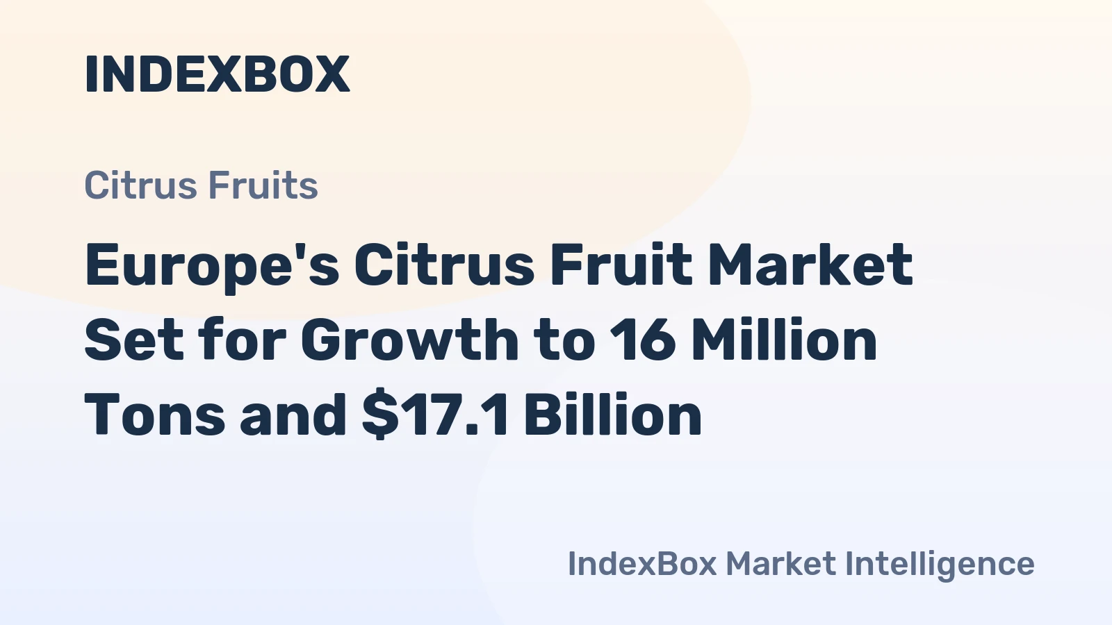Europe's Citrus Fruit Market Set for Growth to 16 Million Tons and $17.1 Billion