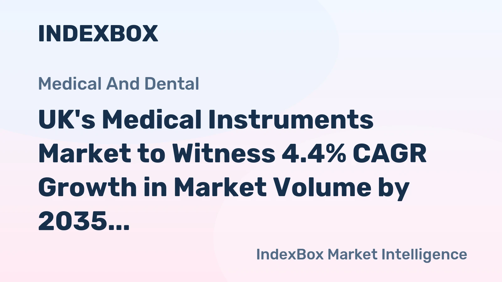 UK's Medical Instruments Market to Witness 4.4% CAGR Growth in Market Volume by 2035