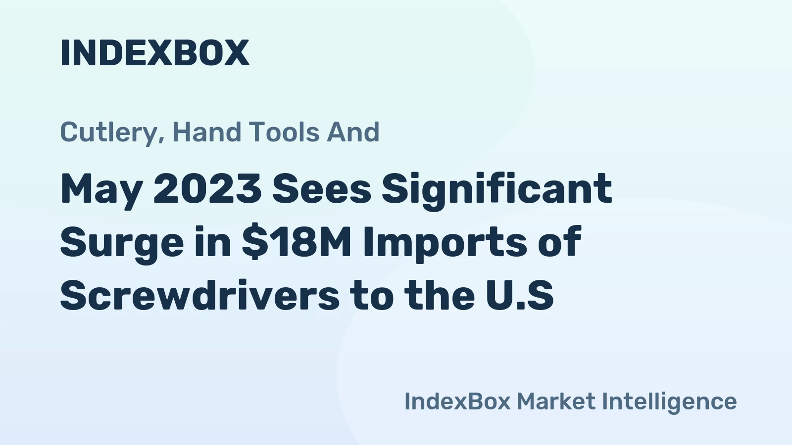 May 2023 Sees Significant Surge in $18M Imports of Screwdrivers to the U.S.