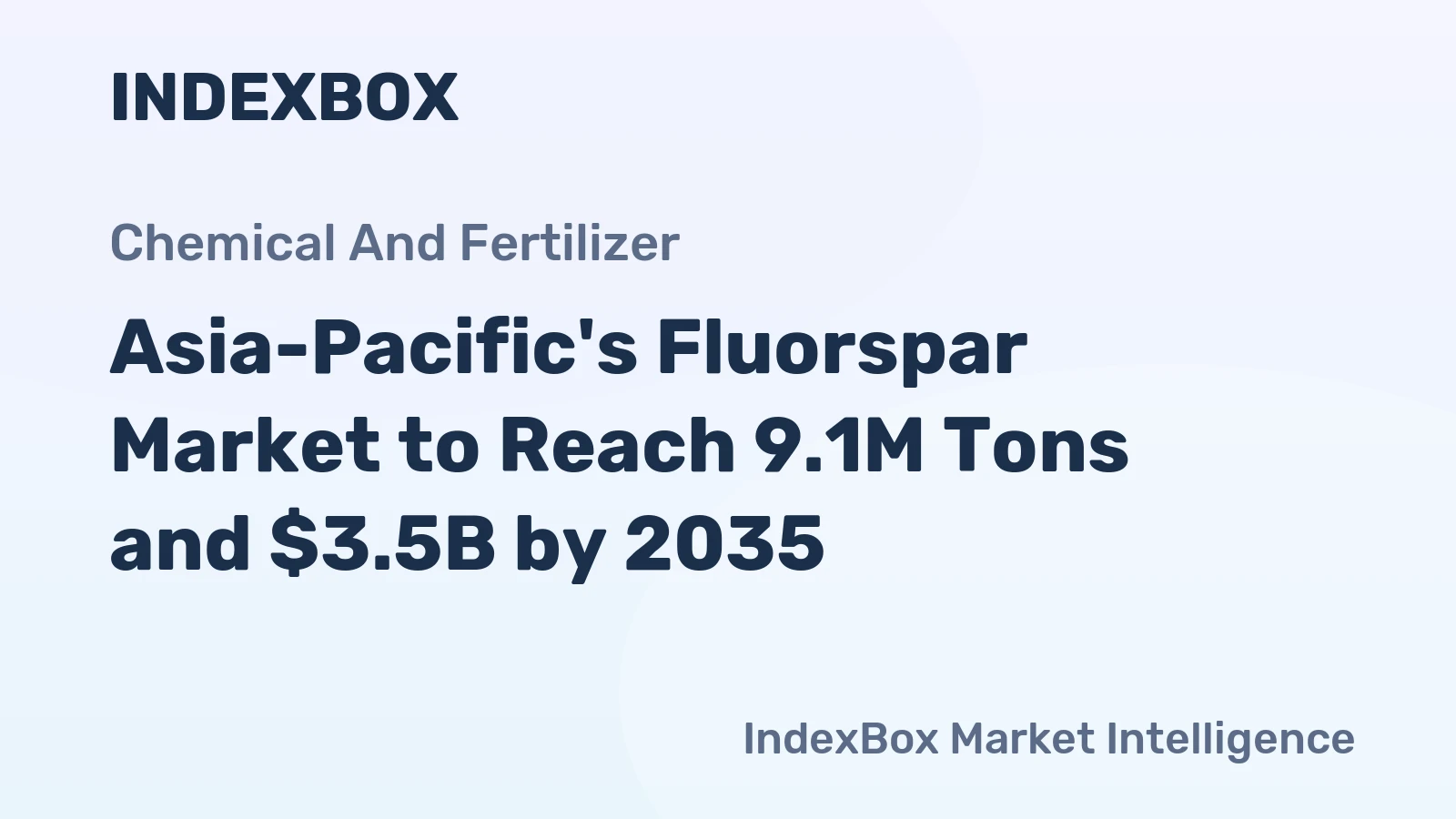 Asia-Pacific's Fluorspar Market to Reach 9.1M Tons and $3.5B by 2035