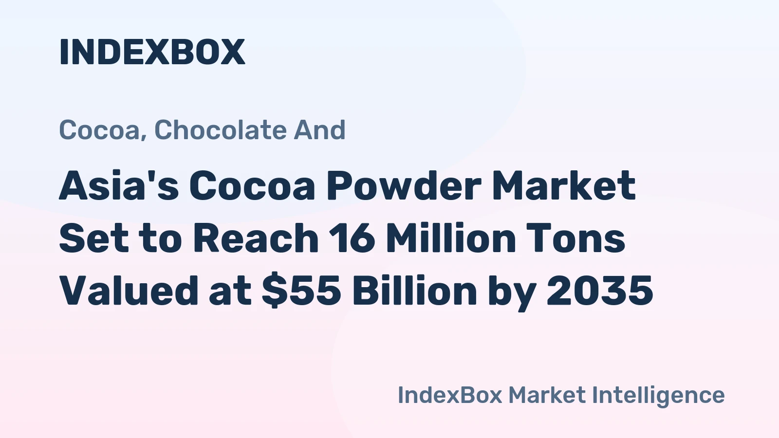Asia's Cocoa Powder Market Set to Reach 16 Million Tons Valued at $55 Billion by 2035