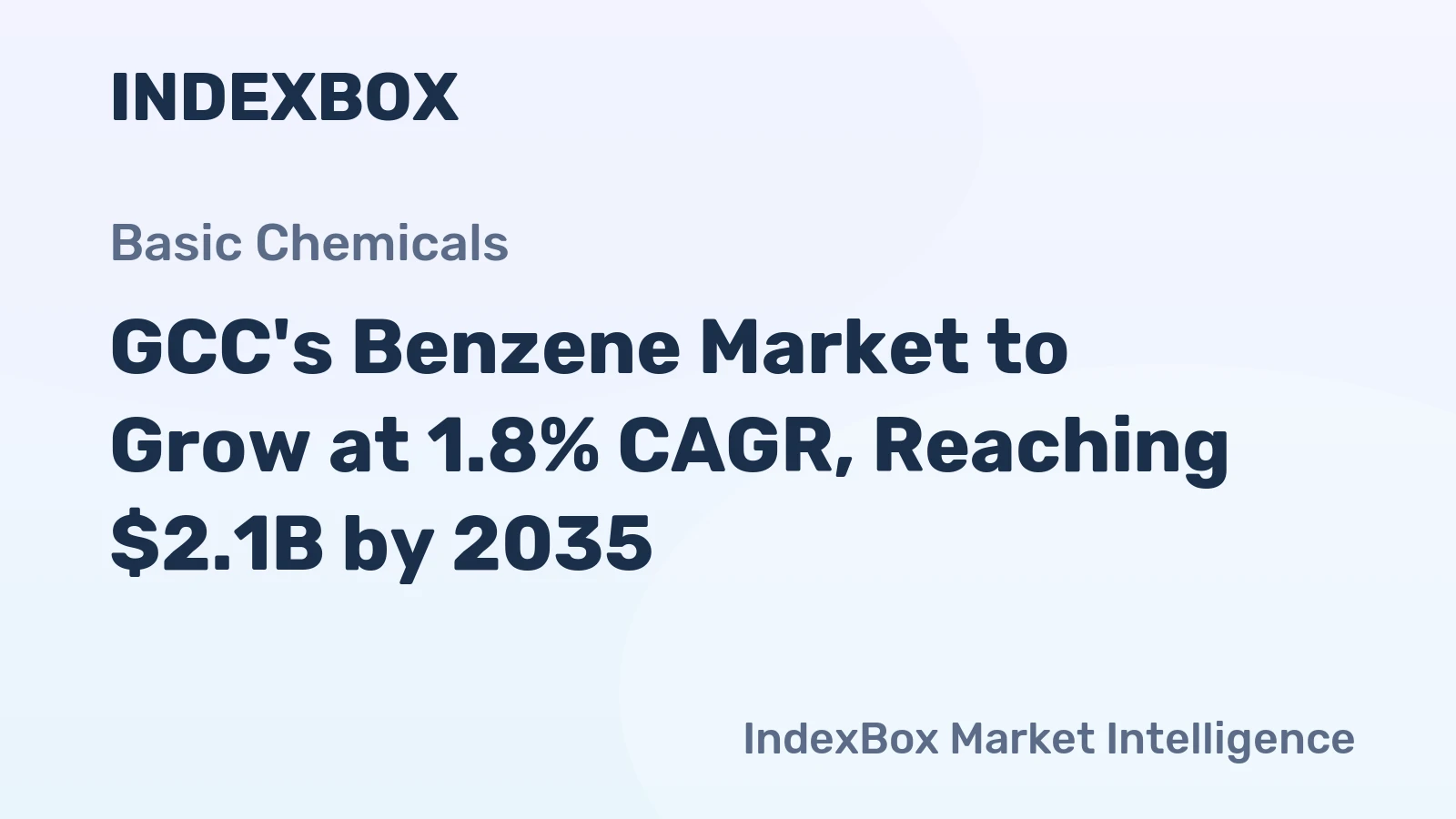 GCC's Benzene Market to Grow at 1.8% CAGR, Reaching $2.1B by 2035