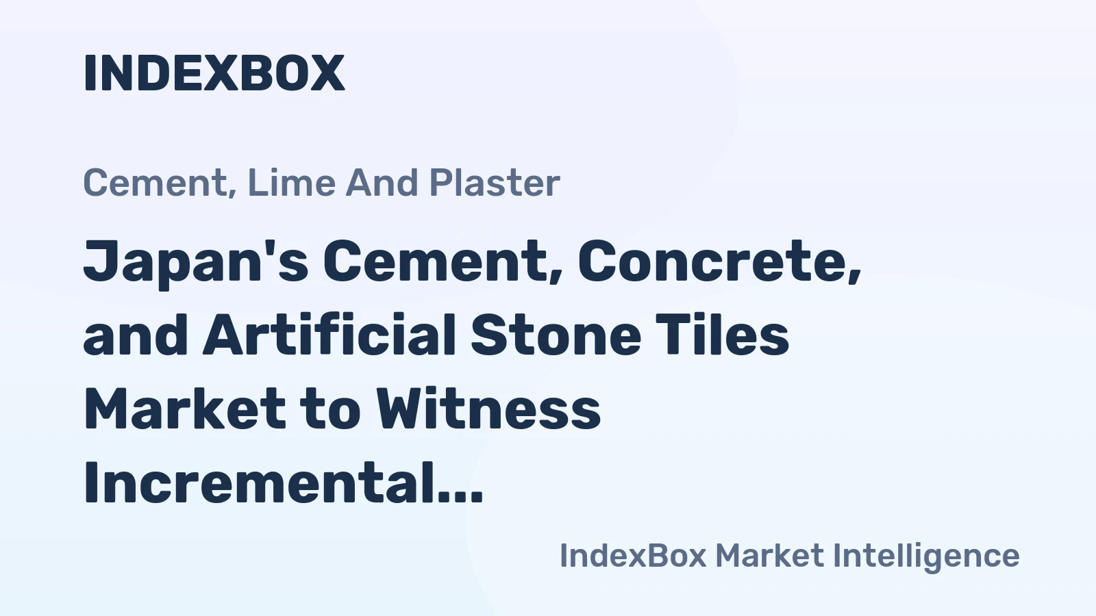 Japan's Cement, Concrete, and Artificial Stone Tiles Market to Witness Incremental Growth with Market Volume Reaching 40K Tons and Market Value of $17M by 2035