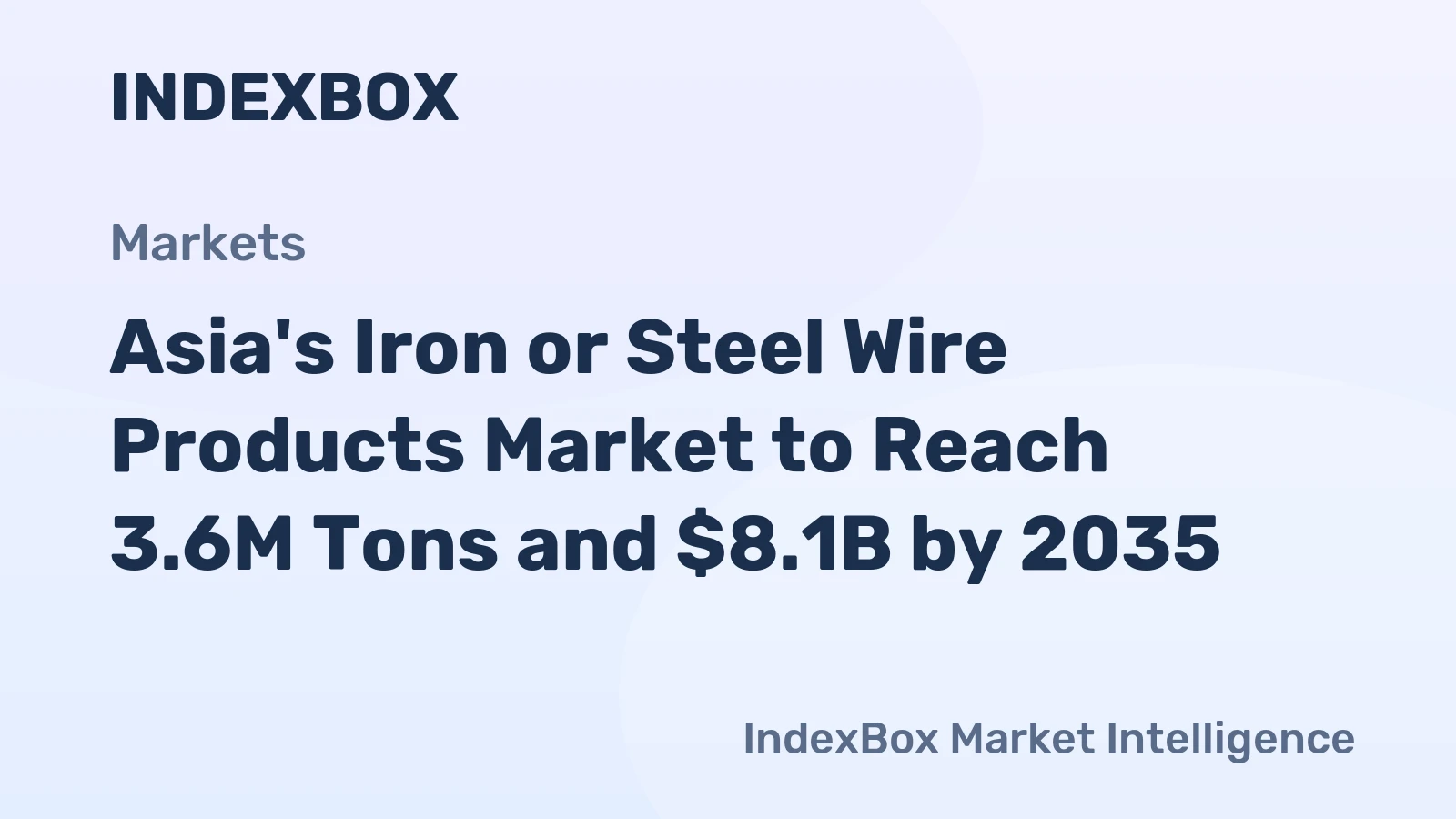 Asia's Iron or Steel Wire Products Market to Reach 3.6M Tons and $8.1B by 2035
