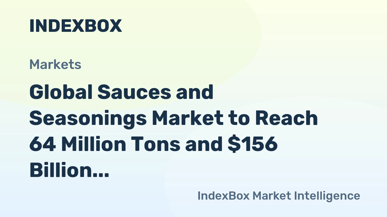 Global Sauces and Seasonings Market to Reach 64 Million Tons and $156 Billion by 2035