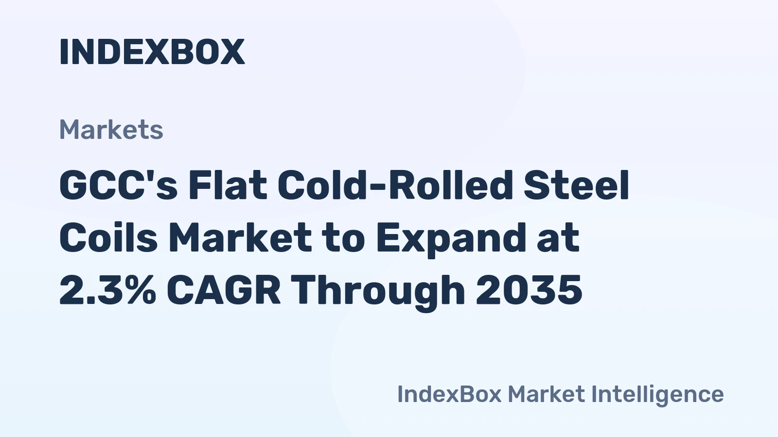GCC's Flat Cold-Rolled Steel Coils Market to Expand at 2.3% CAGR Through 2035