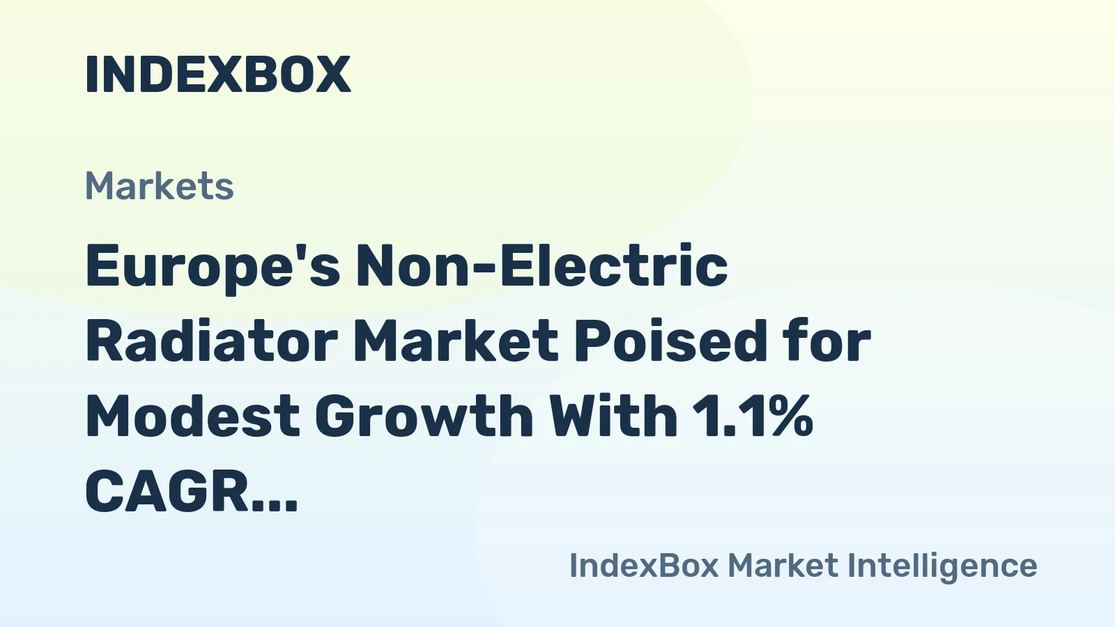 Europe's Non-Electric Radiator Market Poised for Modest Growth With 1.1% CAGR Through 2035