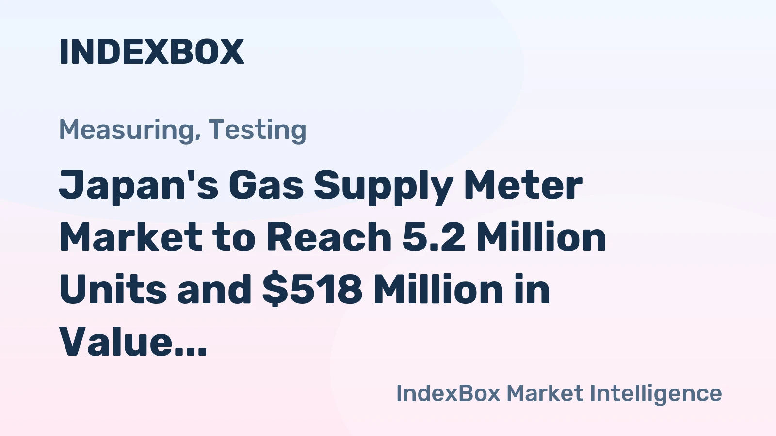 Japan's Gas Supply Meter Market to Reach 5.2 Million Units and $518 Million in Value by 2035