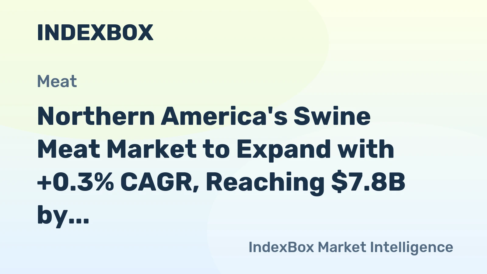 Northern America's Swine Meat Market to Expand with +0.3% CAGR, Reaching $7.8B by 2035