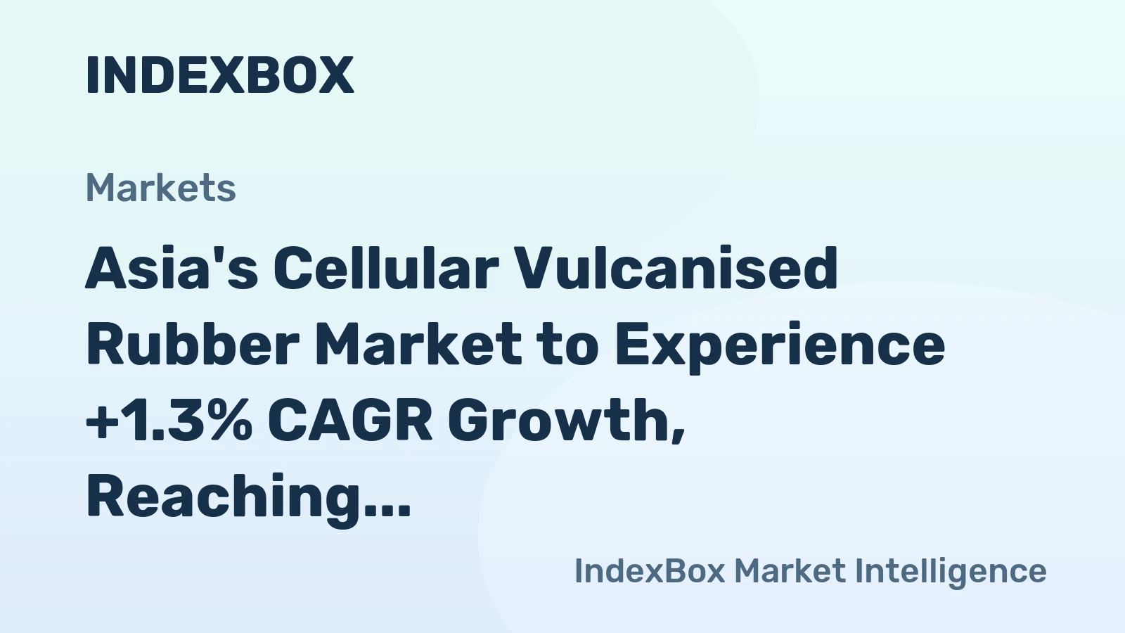 Asia's Cellular Vulcanised Rubber Market to Experience +1.3% CAGR Growth, Reaching 247K Tons by 2035
