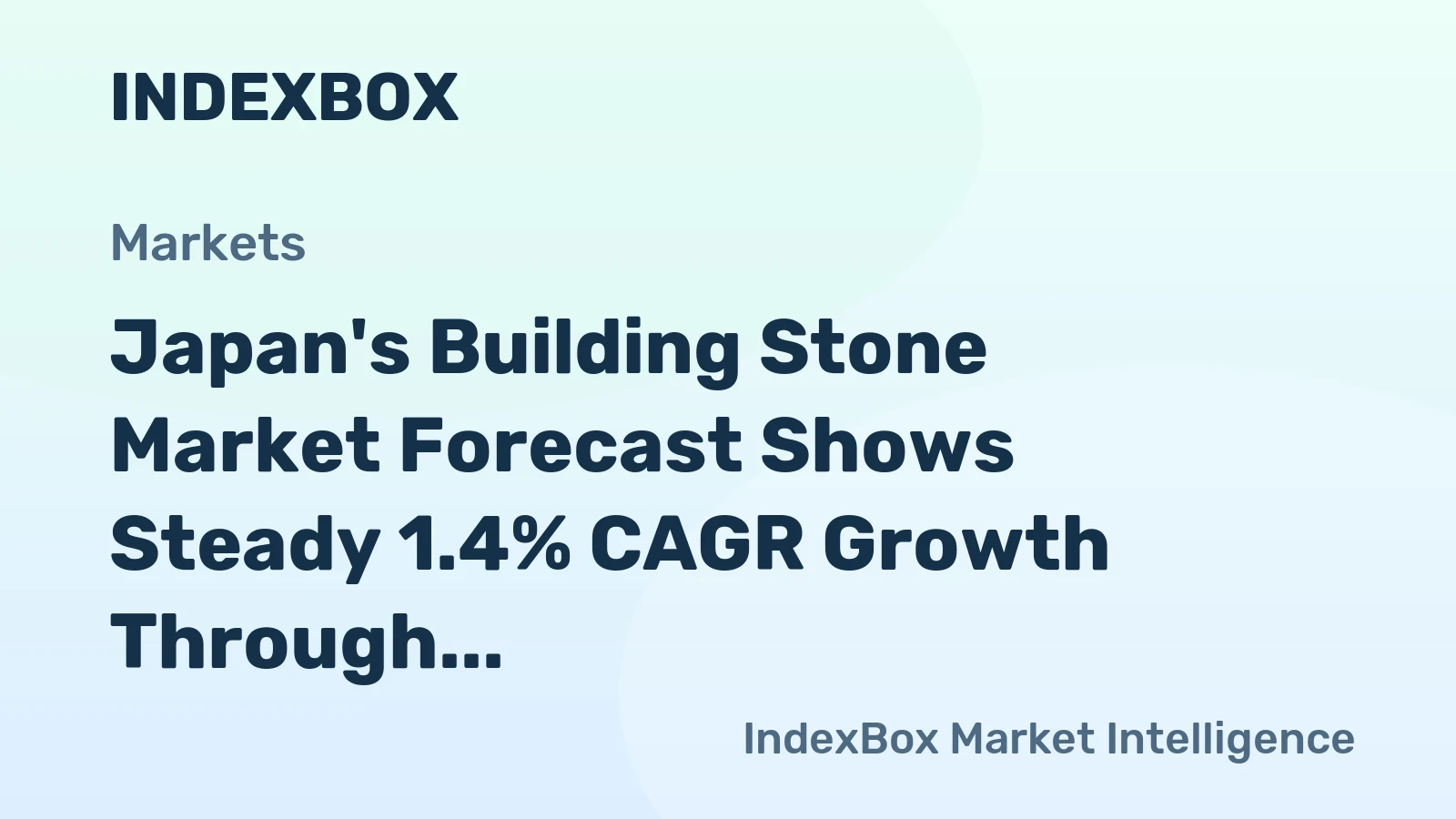 Japan's Building Stone Market Forecast Shows Steady 1.4% CAGR Growth Through 2035