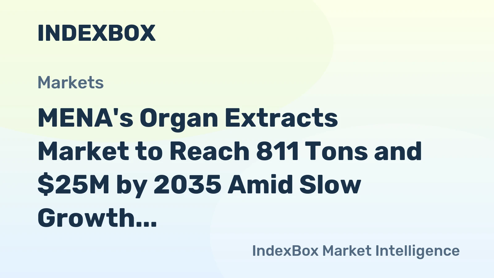 MENA's Organ Extracts Market to Reach 811 Tons and $25M by 2035 Amid Slow Growth and Dominant UAE Position