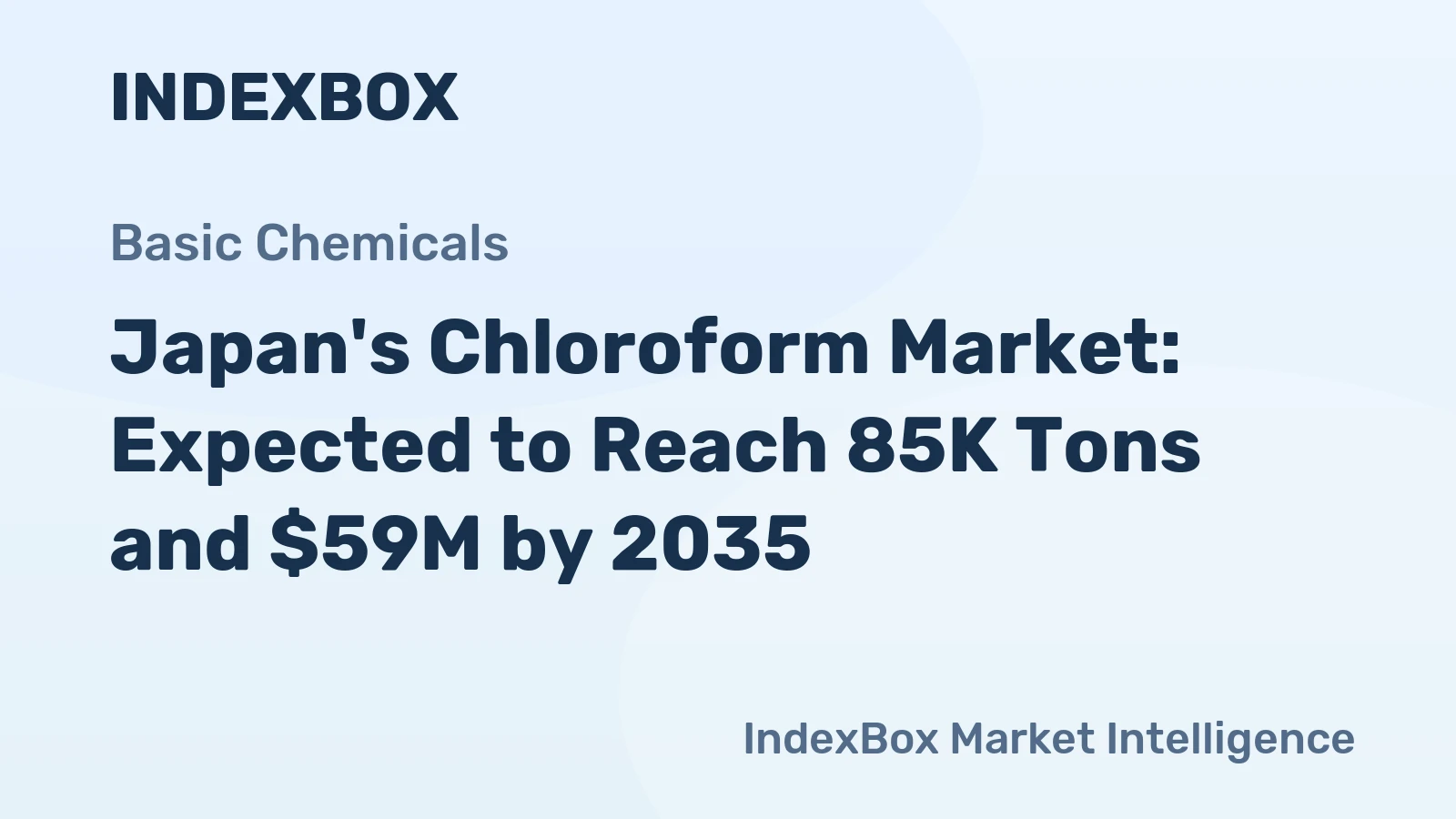 Japan's Chloroform Market: Expected to Reach 85K Tons and $59M by 2035