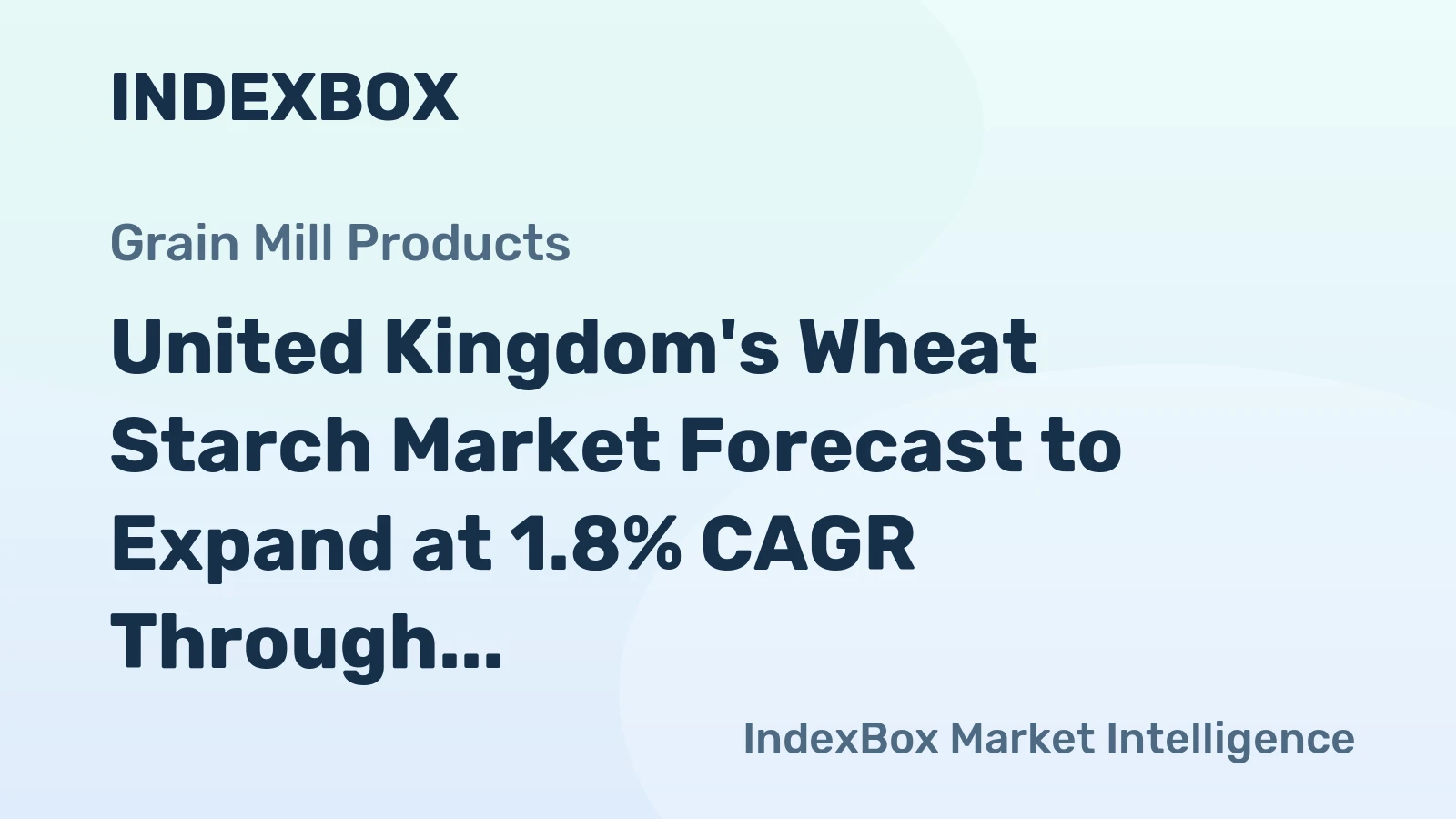United Kingdom's Wheat Starch Market Forecast to Expand at 1.8% CAGR Through 2035