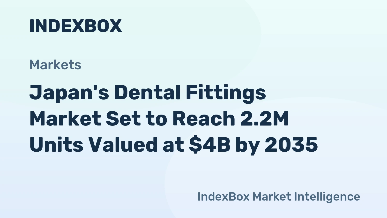 Japan's Dental Fittings Market Set to Reach 2.2M Units Valued at $4B by 2035