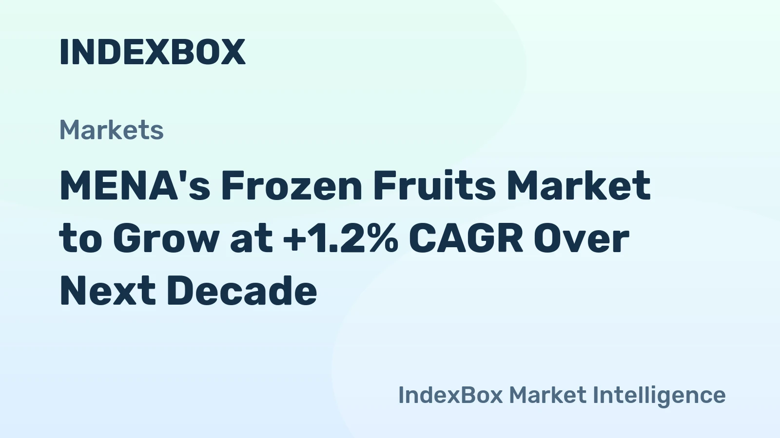 MENA's Frozen Fruits Market to Grow at +1.2% CAGR Over Next Decade