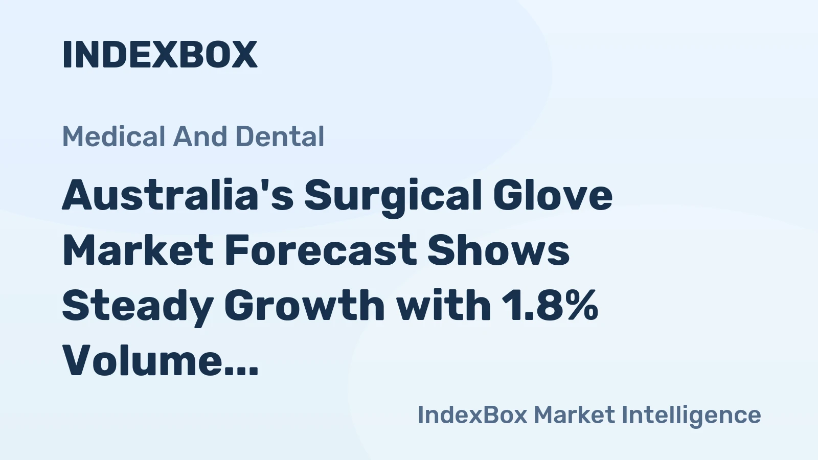 Australia's Surgical Glove Market Forecast Shows Steady Growth with 1.8% Volume CAGR
