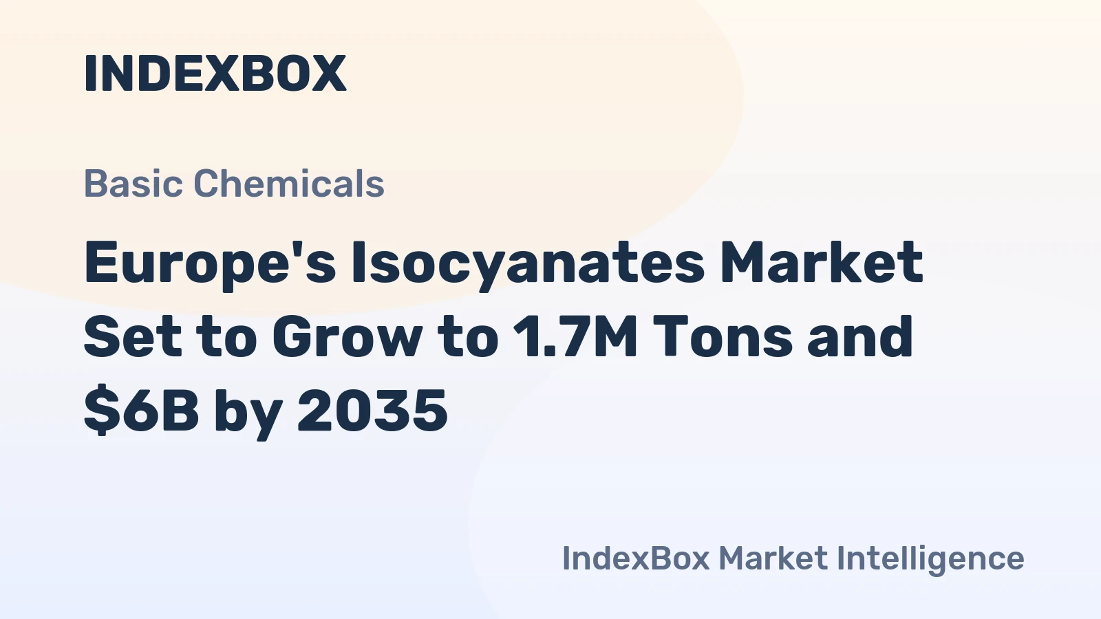 Europe's Isocyanates Market Set to Grow to 1.7M Tons and $6B by 2035