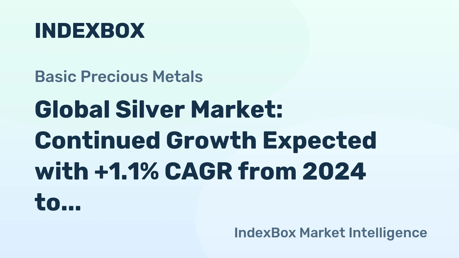 Global Silver Market: Continued Growth Expected with +1.1% CAGR from 2024 to 2035