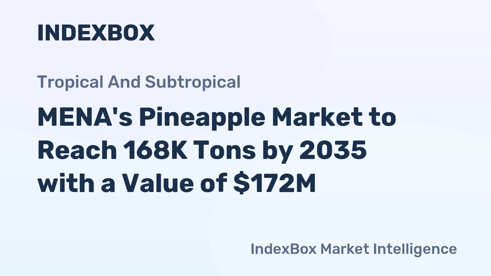 MENA's Pineapple Market to Reach 168K Tons by 2035 with a Value of $172M