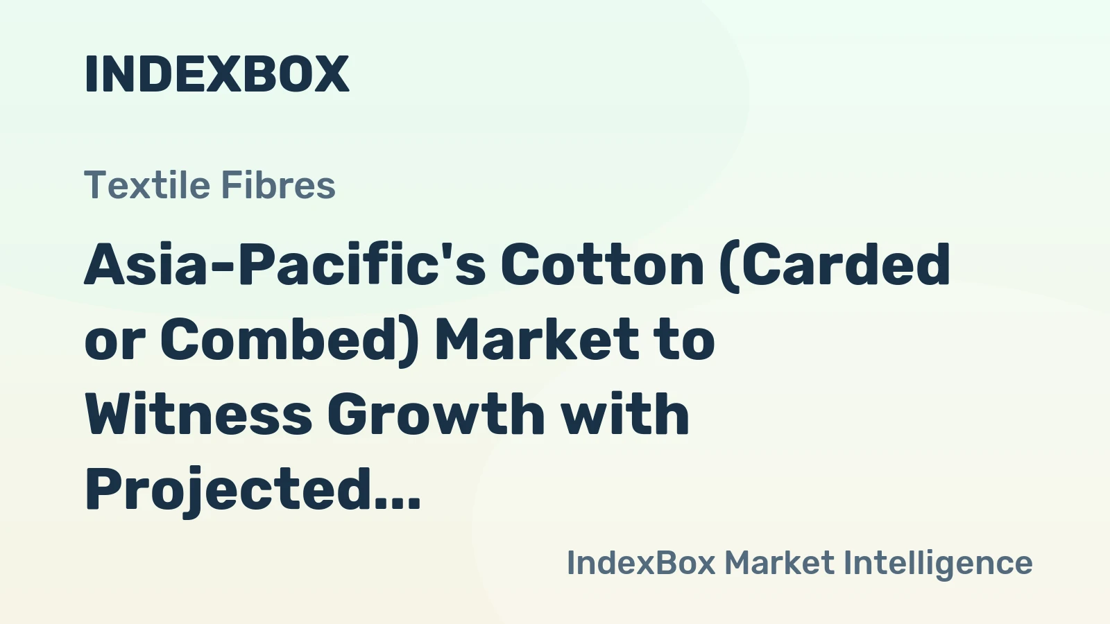 Asia-Pacific's Cotton (Carded or Combed) Market to Witness Growth with Projected CAGR of +2.0% Reaching $290M by 2035