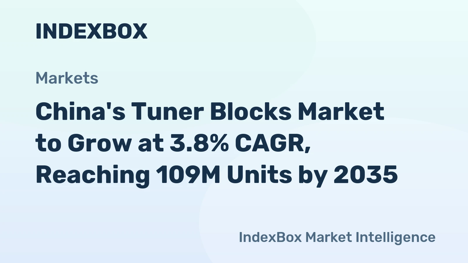 China's Tuner Blocks Market to Grow at 3.8% CAGR, Reaching 109M Units by 2035