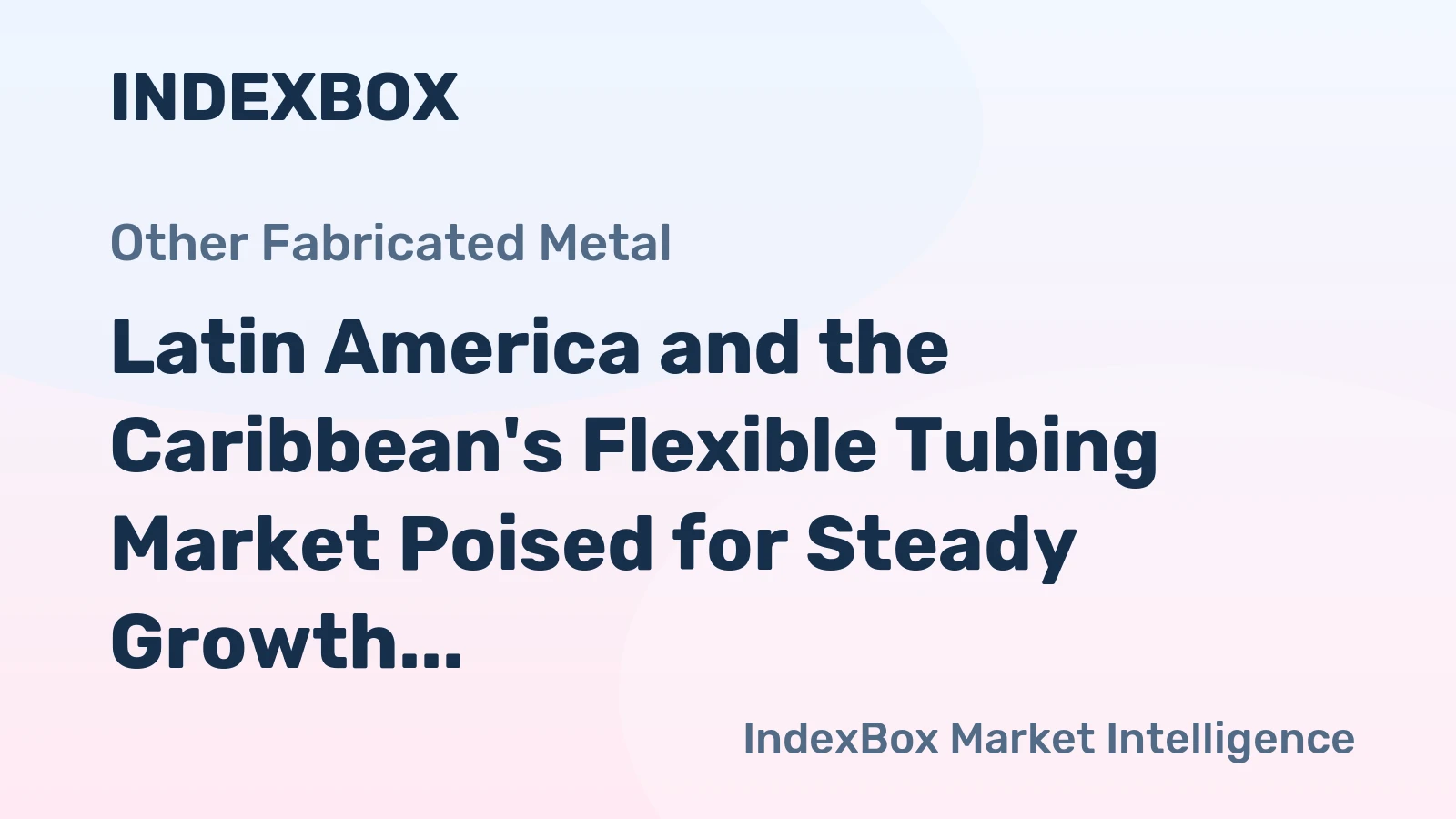 Latin America and the Caribbean's Flexible Tubing Market Poised for Steady Growth With 2.6% CAGR in Value
