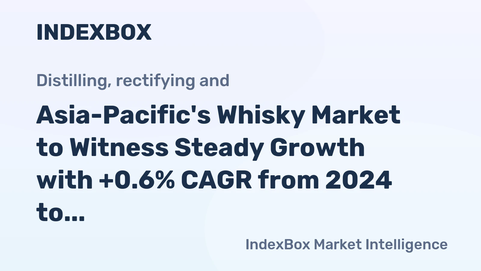 Asia-Pacific's Whisky Market to Witness Steady Growth with +0.6% CAGR from 2024 to 2035