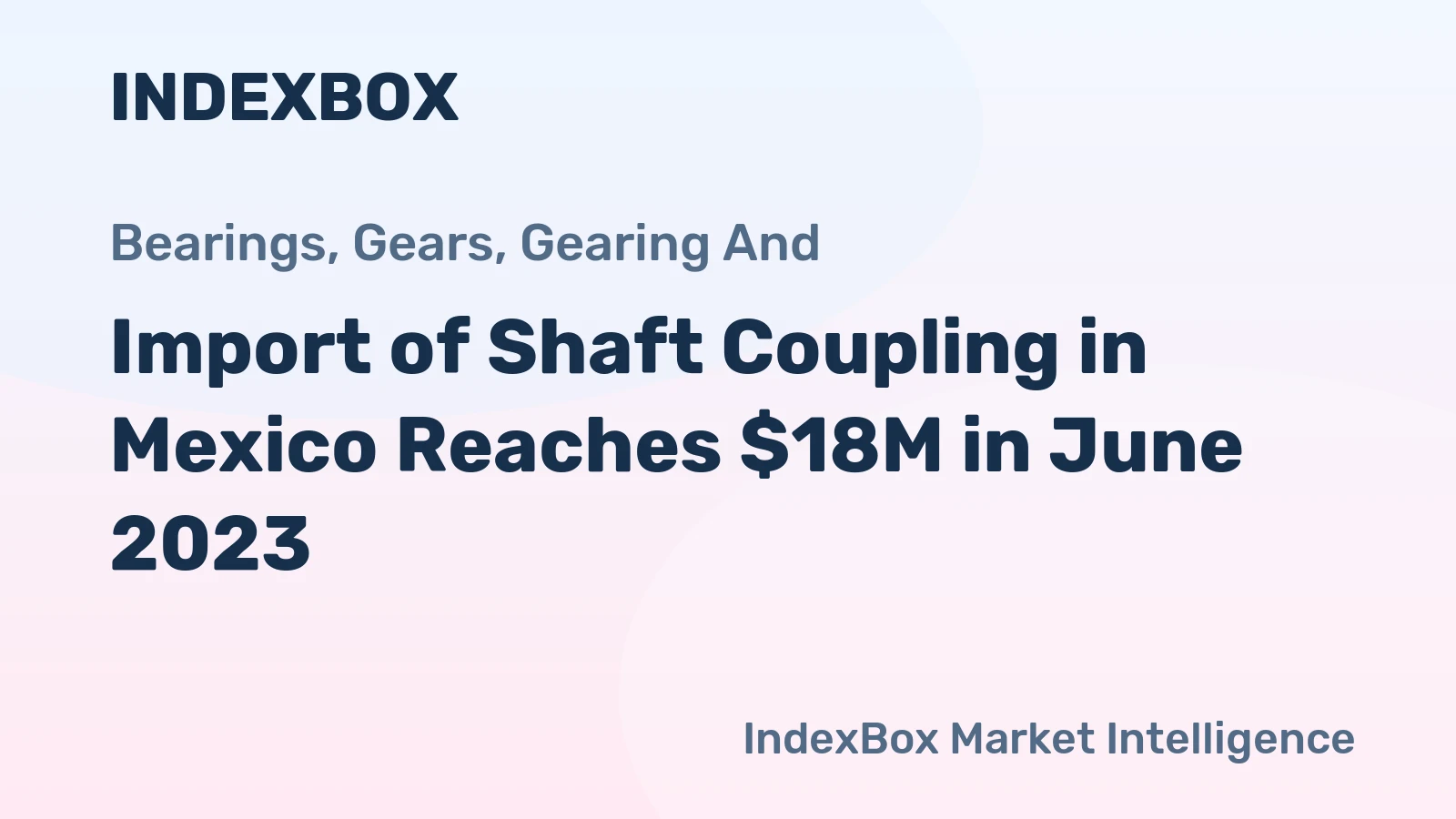 Import of Shaft Coupling in Mexico Reaches $18M in June 2023