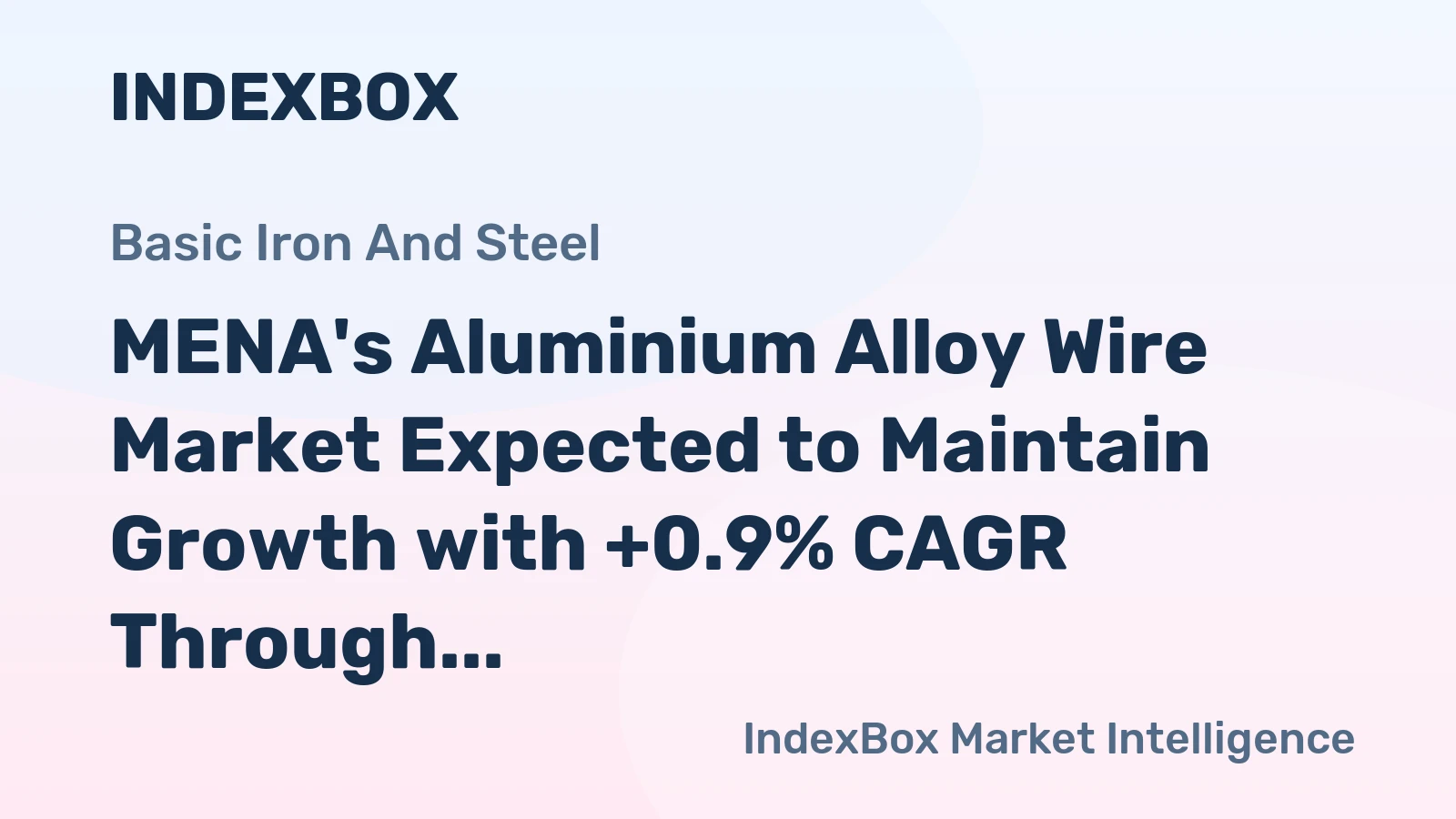MENA's Aluminium Alloy Wire Market Expected to Maintain Growth with +0.9% CAGR Through 2035