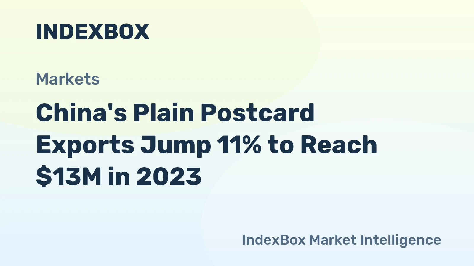 China's Plain Postcard Exports Jump 11% to Reach $13M in 2023