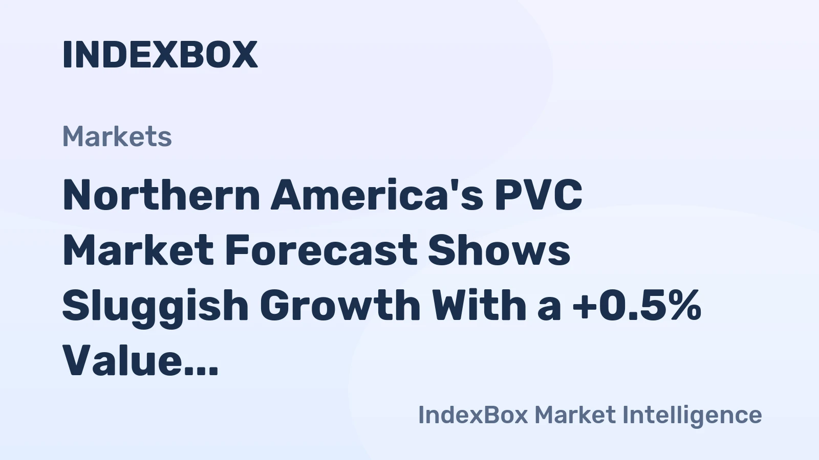 Northern America's PVC Market Forecast Shows Sluggish Growth With a +0.5% Value CAGR Through 2035