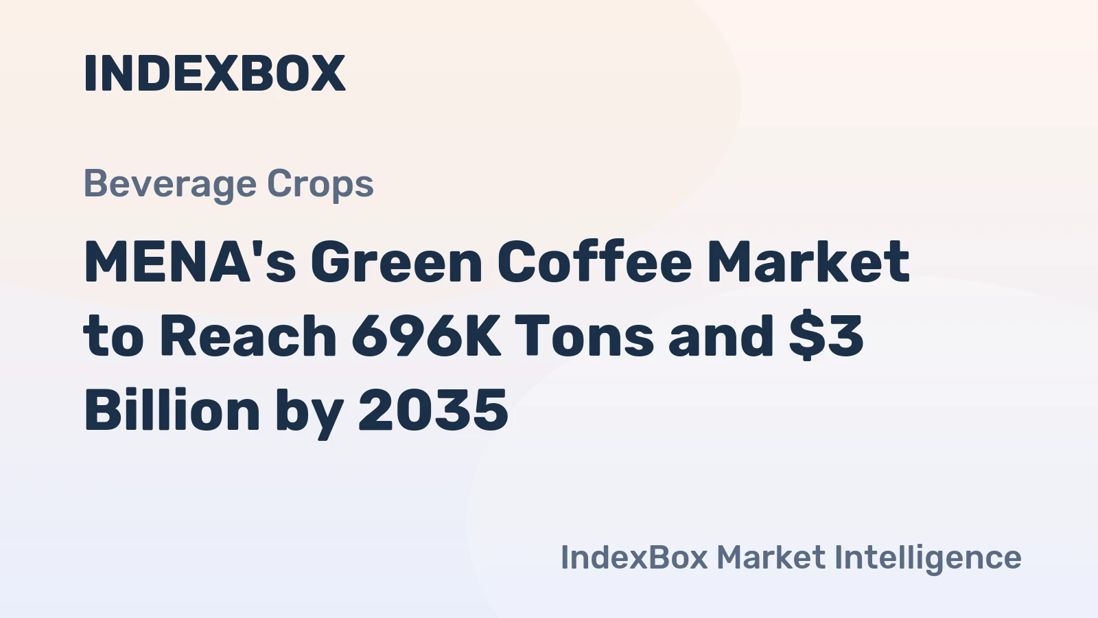 MENA's Green Coffee Market to Reach 696K Tons and $3 Billion by 2035