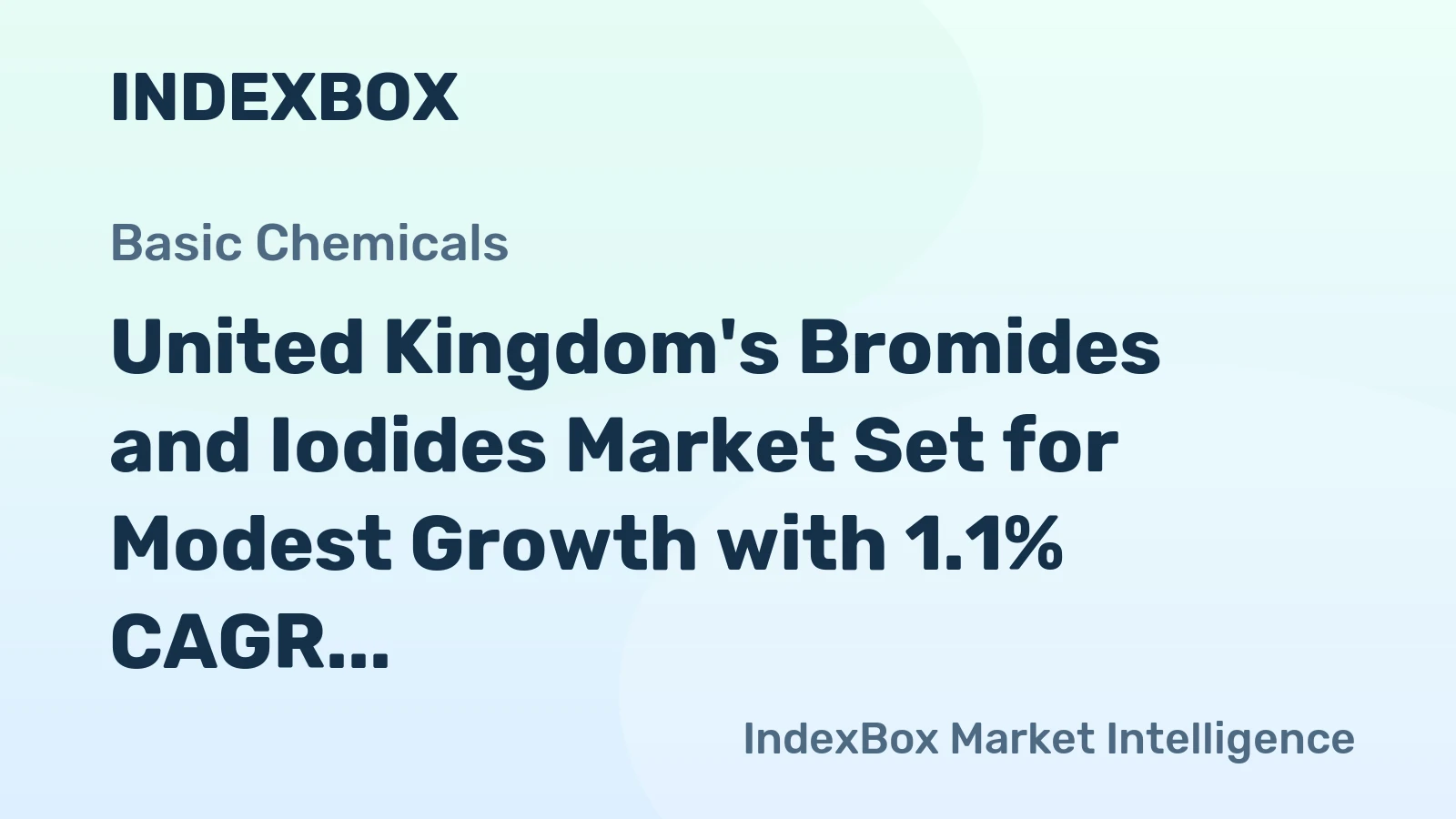 United Kingdom's Bromides and Iodides Market Set for Modest Growth with 1.1% CAGR