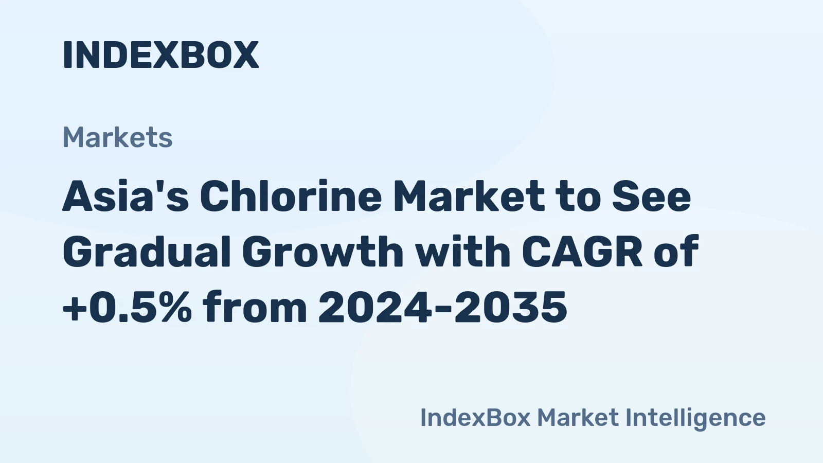 Asia's Chlorine Market to See Gradual Growth with CAGR of +0.5% from 2024-2035