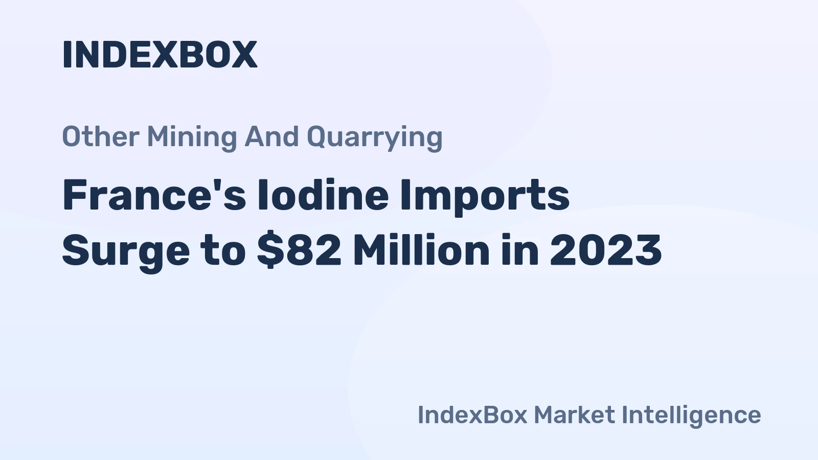 France's Iodine Imports Surge to $82 Million in 2023