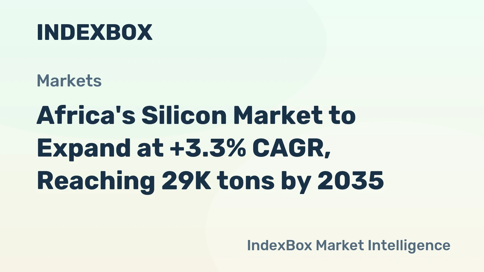 Africa's Silicon Market to Expand at +3.3% CAGR, Reaching 29K tons by 2035