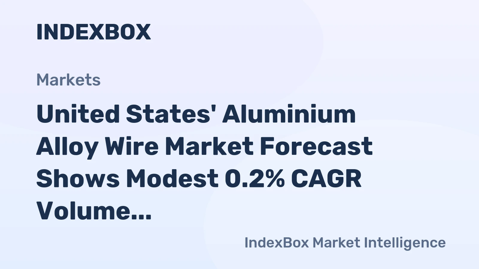 United States' Aluminium Alloy Wire Market Forecast Shows Modest 0.2% CAGR Volume Growth Through 2035