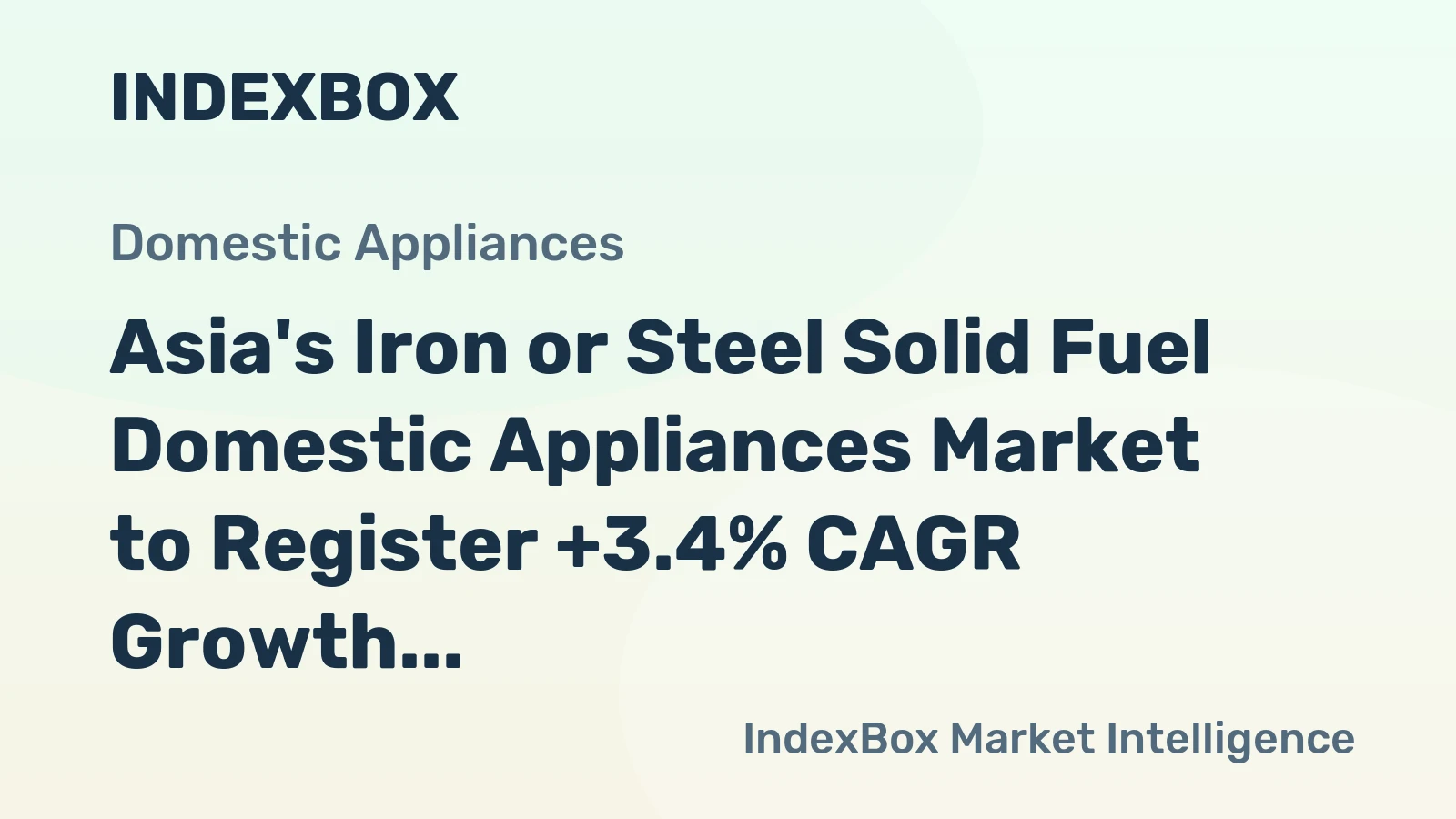 Asia's Iron or Steel Solid Fuel Domestic Appliances Market to Register +3.4% CAGR Growth Over Next Decade
