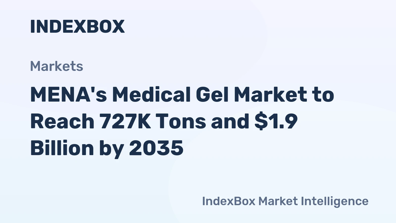 MENA's Medical Gel Market to Reach 727K Tons and $1.9 Billion by 2035