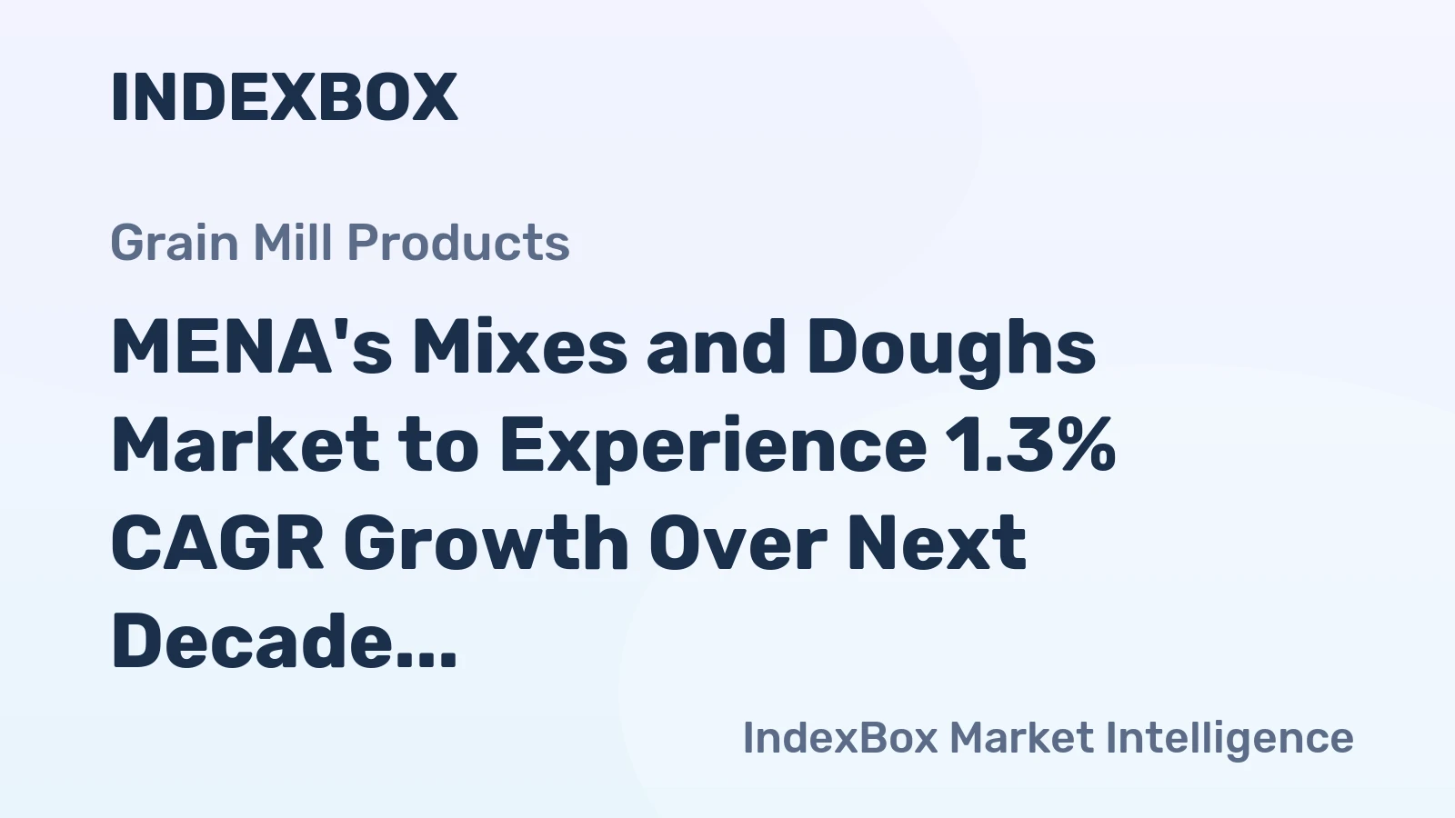 MENA's Mixes and Doughs Market to Experience 1.3% CAGR Growth Over Next Decade