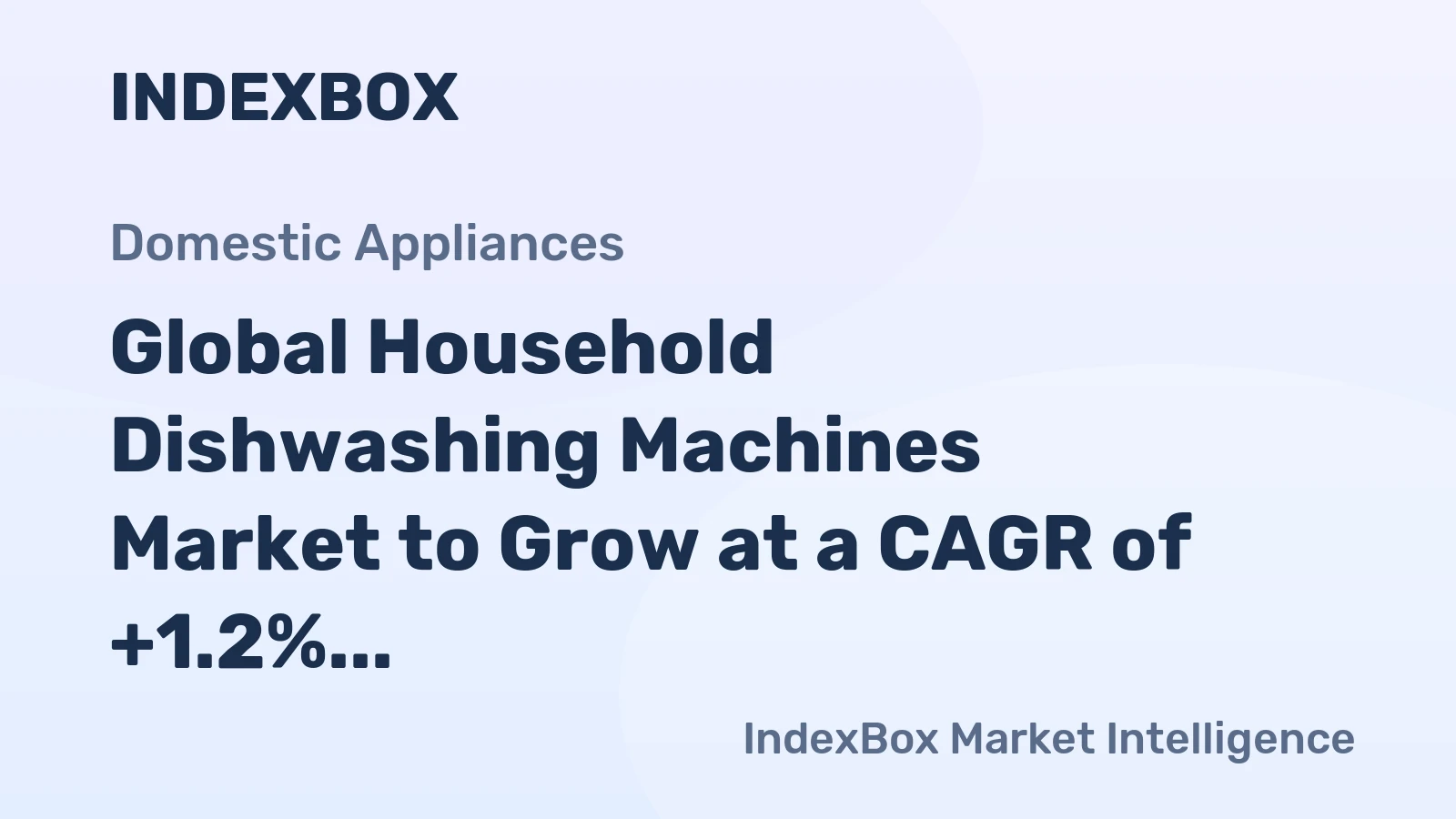 Global Household Dishwashing Machines Market to Grow at a CAGR of +1.2% until 2035