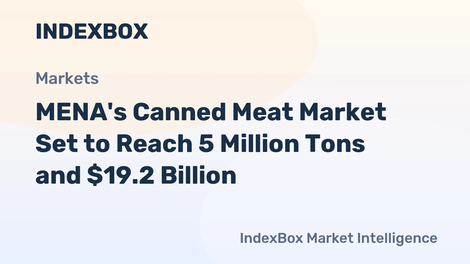 MENA's Canned Meat Market Set to Reach 5 Million Tons and $19.2 Billion