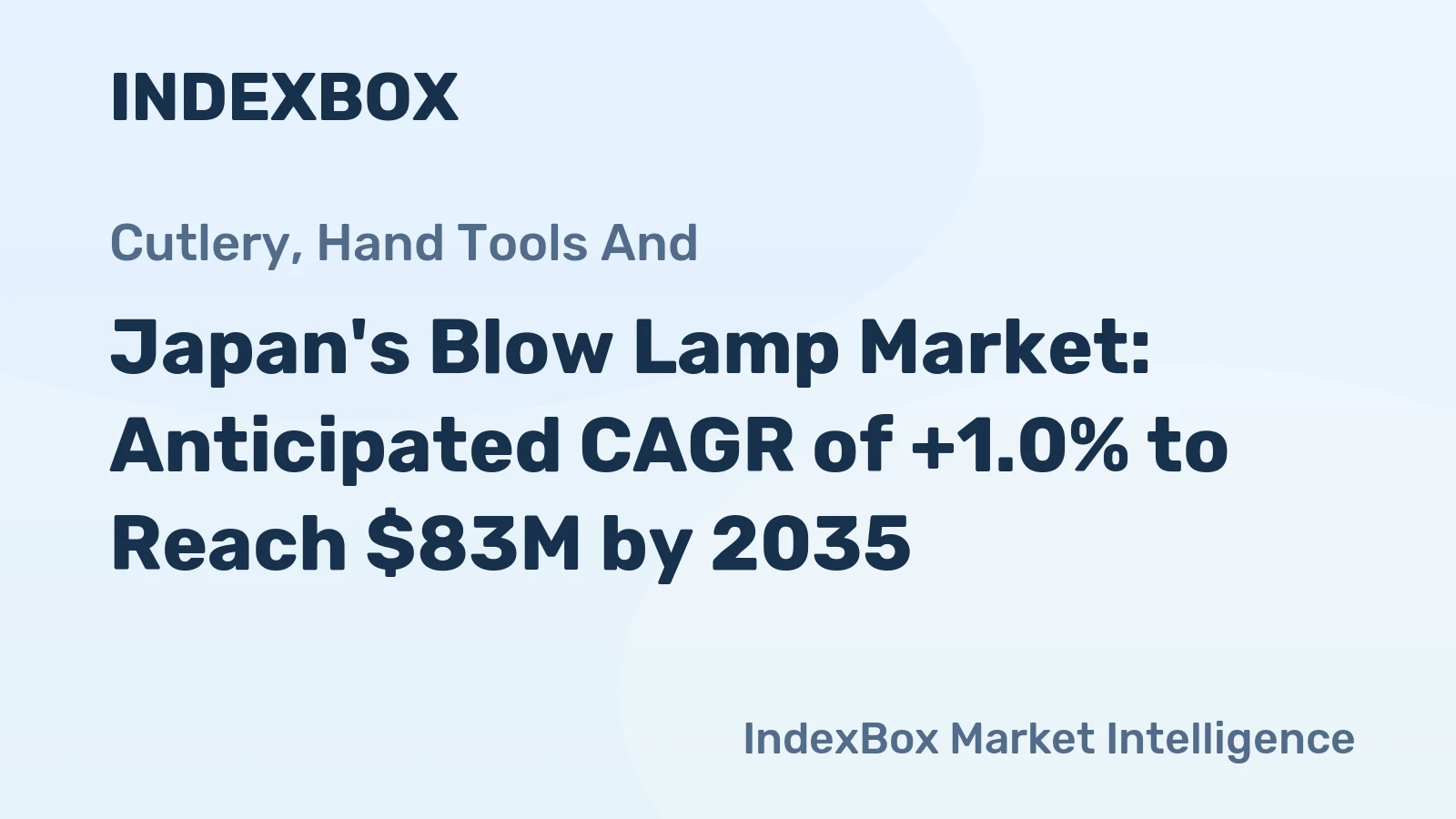 Japan's Blow Lamp Market: Anticipated CAGR of +1.0% to Reach $83M by 2035